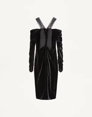 Valentino Garavani Velvet Dress With Bustier Detail