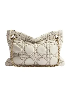 Dior Small Crunchy Bag - Latte