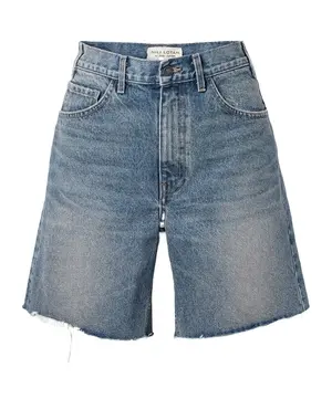 NILI LOTAN Russel High-waisted Denim Shorts