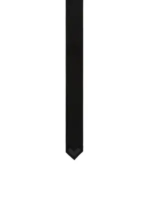 Balmain Slim Wool Tie With Pb Embroidery