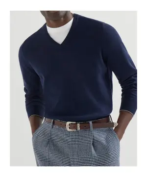 Brunello Cucinelli V-neck Knitted Pullover
