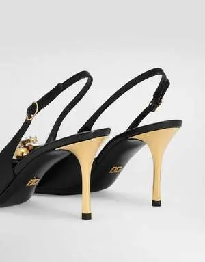 Dolce & Gabbana 75mm Crystal-embellished Slingback Pumps