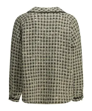 Kapital Long-sleeved Tweed Cardigan With Applique Detailing