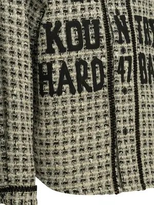 Kapital Long-sleeved Tweed Cardigan With Applique Detailing