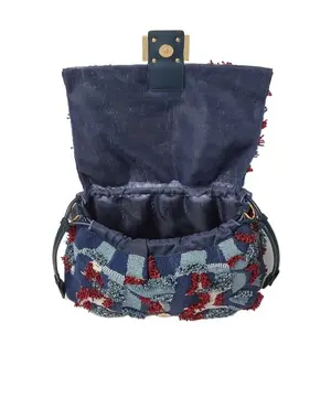 Fendi Mamma Baguette Medium Beaded Shoulder Bag
