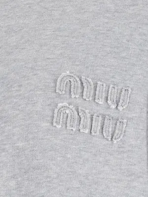 Miu Miu Jersey And Technical Pongé Reversible Blouson Jacket - Gray-blue