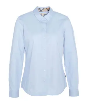 Barbour Long-sleeved Shirt With Classic Collar - Light Blue