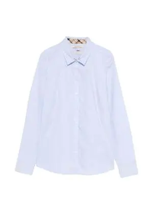 Barbour Long-sleeved Shirt With Classic Collar - Light Blue