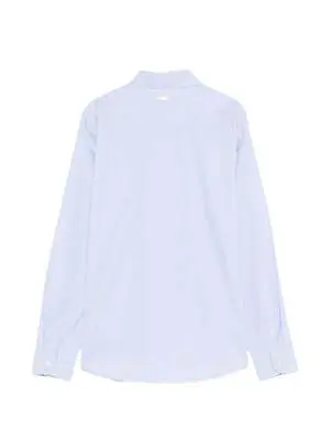Barbour Long-sleeved Shirt With Classic Collar - Light Blue