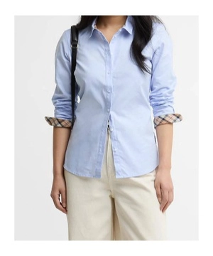 Barbour Long-sleeved Shirt With Classic Collar - Light Blue