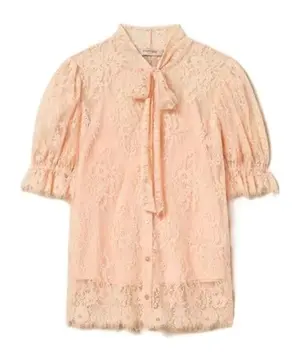 TWINSET Lace Bow Shirt