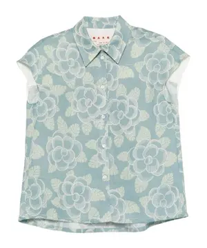 Marni Floral Print Short Sleeve Shirt
