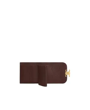 Celine Small Wallet Triomphe In Shiny Calfskin