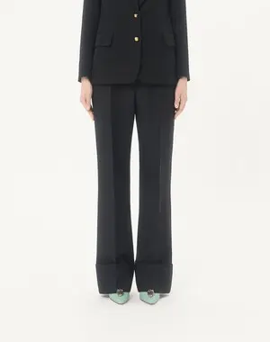 Valentino Garavani Tailored Trousers With Cuffed Hems