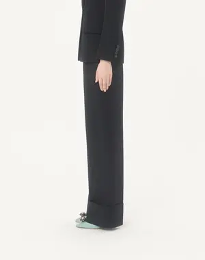 Valentino Garavani Tailored Trousers With Cuffed Hems
