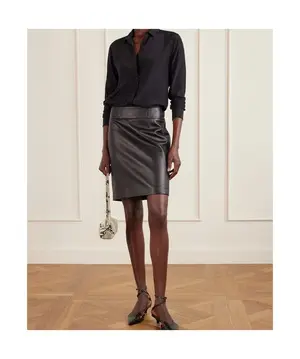 Magda Butrym Leather Midi Skirt
