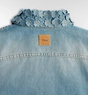 Dior Cropped Jacket With Embroidered Collar