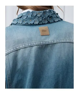 Dior Cropped Jacket With Embroidered Collar