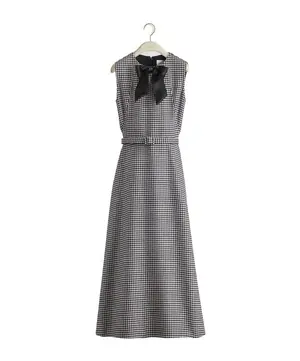 Dior Mid-length Belted Dress With Cd Signature Bow