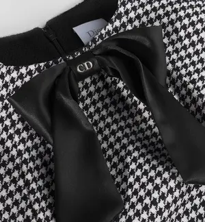 Dior Mid-length Belted Dress With Cd Signature Bow
