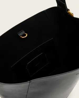 ALLSAINTS Luna Hobo Leather Shoulder Bag - Black