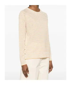 Herno Striped Long Sleeve T-shirt - Light Orange