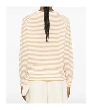 Herno Striped Long Sleeve T-shirt - Light Orange