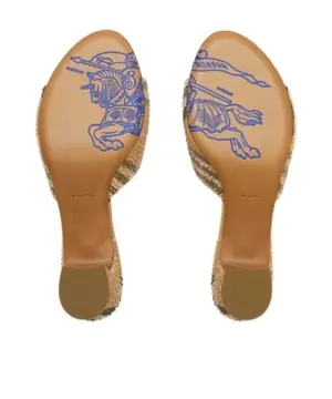 Burberry Rhinestone Check Sloane Mules