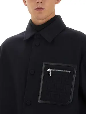 Fendi Single-breasted Jacket With Ff Motif
