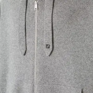 Fendi Zip-up Hooded Sweatshirt With Ff Detail