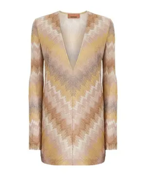 Missoni Ombre Lurex Long-sleeve Mini Dress