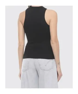 DONDUP Ribbed Logo Sleeveless Top