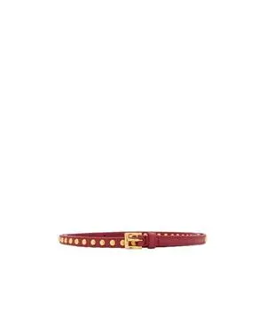 Prada Prada Studded Leather Belt Red