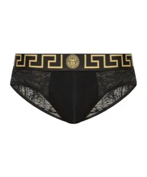 Versace Greca-border Lace Panties