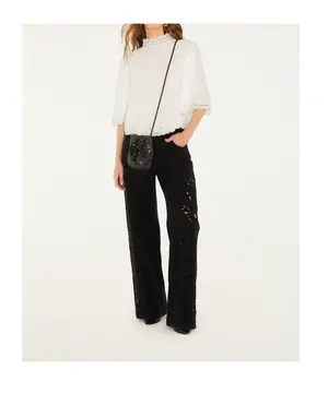Farm Rio Embroidered Palm Tree Blouse - Off White