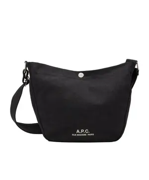 A.p.c. Canvas Shoulder Bag - Black