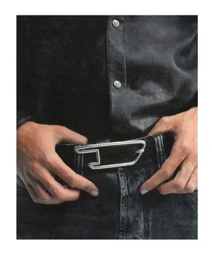 DIESEL® Logo Buckle Leather Belt