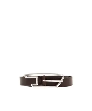 DIESEL® B-d Line Leather Belt - Brown
