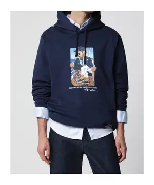 Polo Ralph Lauren Hooded Sweatshirt With Polo Bear Graphic