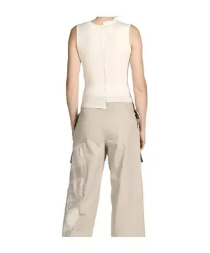 Y3 Sleeveless Asymmetrical Tank Top