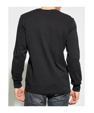 DIESEL® Miegor Long-sleeve Logo T-shirt - Black