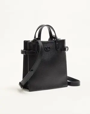 Valentino Garavani Antibes Small Shopping Bag In Grained Leather