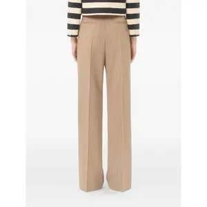 Valentino Garavani Faded Pinstripe Wide Leg Trousers - Nude