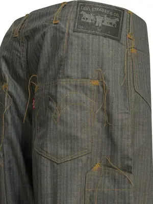 Junya Watanabe Pinstripe Cuffed Hem Pants