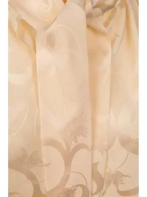 Dior Cold Shoulder Blouse With Tie Detail
