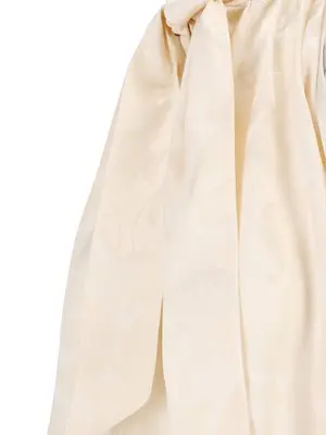 Dior Cold Shoulder Blouse With Tie Detail