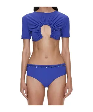 Christopher Esber Cropped Top With Cutout Detail - Indigo