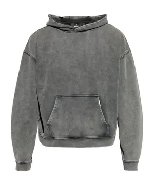 REPRESENT Cotton Hoodie With Kangaroo Pocket - Gray