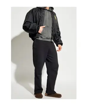 REPRESENT Cotton Hoodie With Kangaroo Pocket - Gray