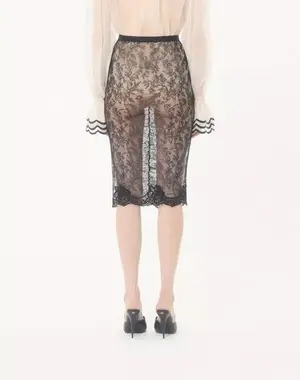 Valentino Garavani Stretch Lace Skirt